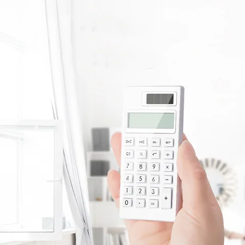 Buy Mini Cute Pocket Aluminum Face True Solar 12 Digit Calculator ...