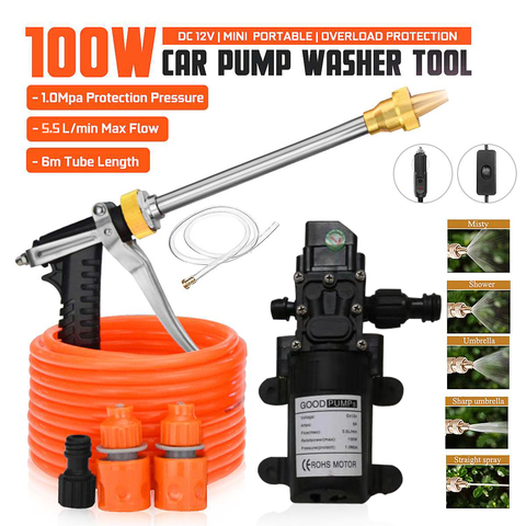 Buy Mini Portable Wash Water Pump Gun Car Wash Electric High Pressure ...
