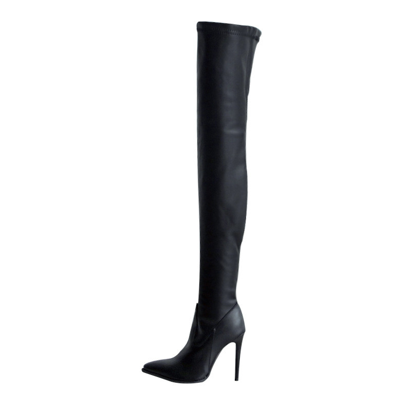 Buy New High Women Boots High Heel Winter Shoes Woman Leather Over The ...