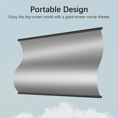 Buy No Punching Anti-light Wall Mounted Projection Screen 16:9 4k Hd 72 ...