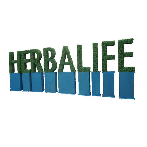 Buy Outdoor Garden Decoration Artificial Boxwood Grass Letters Faux ...