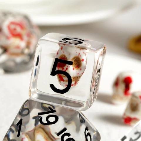 Buy Plastic Dice Dnd Custom Polyhedron Dice Set Resin Animal Core Dice ...