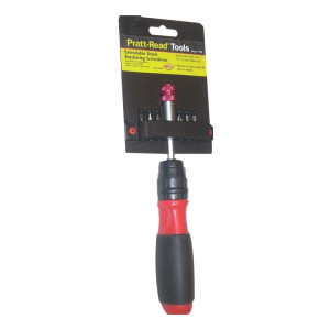 Buy Pratt-read 42664 Extendable Shank Ratchet Screwdriver W 6 Bits 3-6 ...