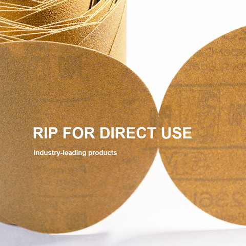 Buy Psa Adhesive Gold Sandpaper Link Roll Sanding Disk Roll Abrasive ...