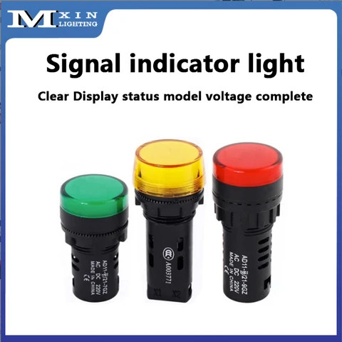 Buy Red Green Yellow Ad16-22sm 12v 24v 110v 220v 380v 22mm Flash Signal ...