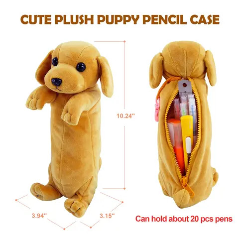 Buy School Supplies Pen Bag 3d Plush Animal Dog Dinosaur Pencil Pouch ...