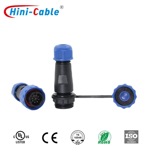 Buy Sd16 Waterproof Ip67 Electrical Connector 2-9 P Din Adaptor With ...