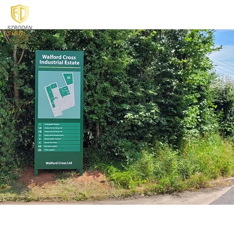 Buy Shenroden Aluminum Curved Outdoor Free Standing Totem Signage Led ...