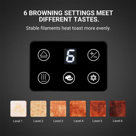 Buy Stainless Steel Touch Screen Toasters Multifunction 2 Slice ...