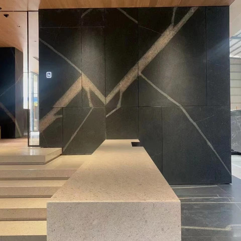 Buy Thunderbolt Granite Slab Natural Stone Raw Block Black Granite Slab ...