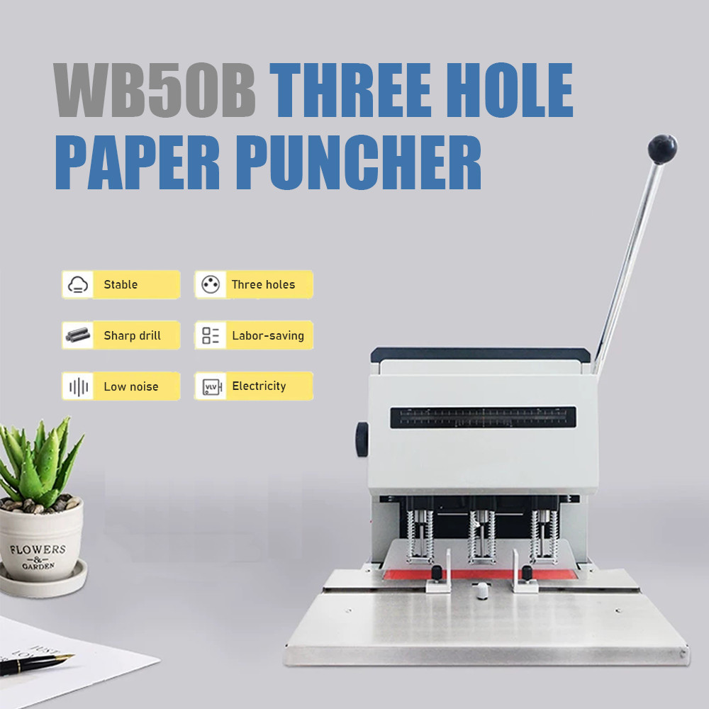Buy U-wb50b Three Hole Punch Electric Paper Hole Punch Machine from ...