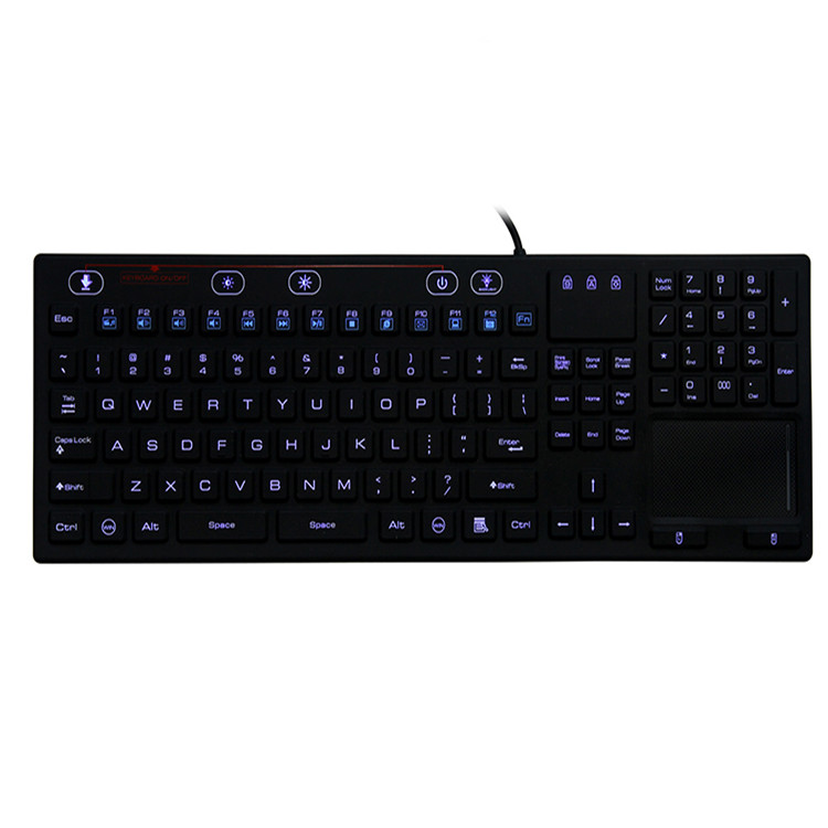 Buy Waterproof Backlit Keyboard With Flat Membrane Waterproof Washable ...