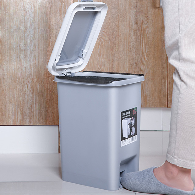 Buy Xingyou Foot Operated Pedal Garbage Bin Plastic Waste Bins Kitchen ...
