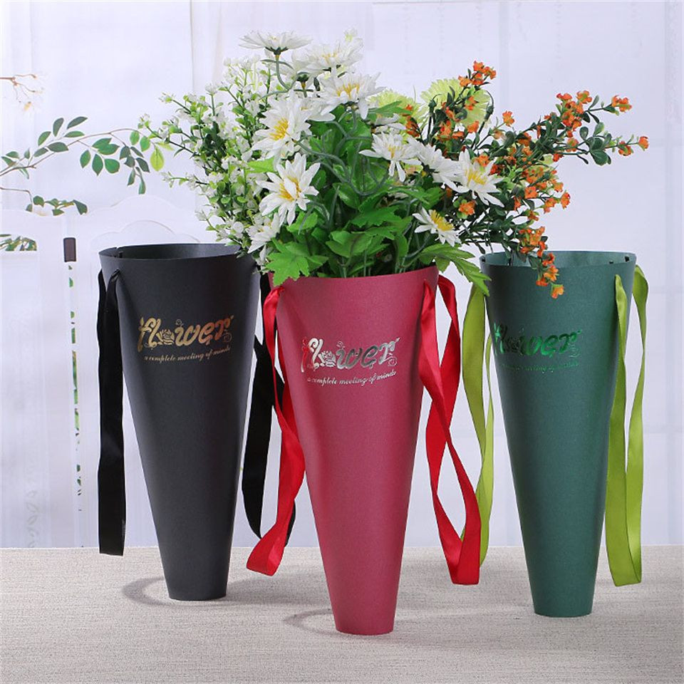 Buy Custom Portable Fancy Flower Gift Kraft Paper Packaging Bag from ...