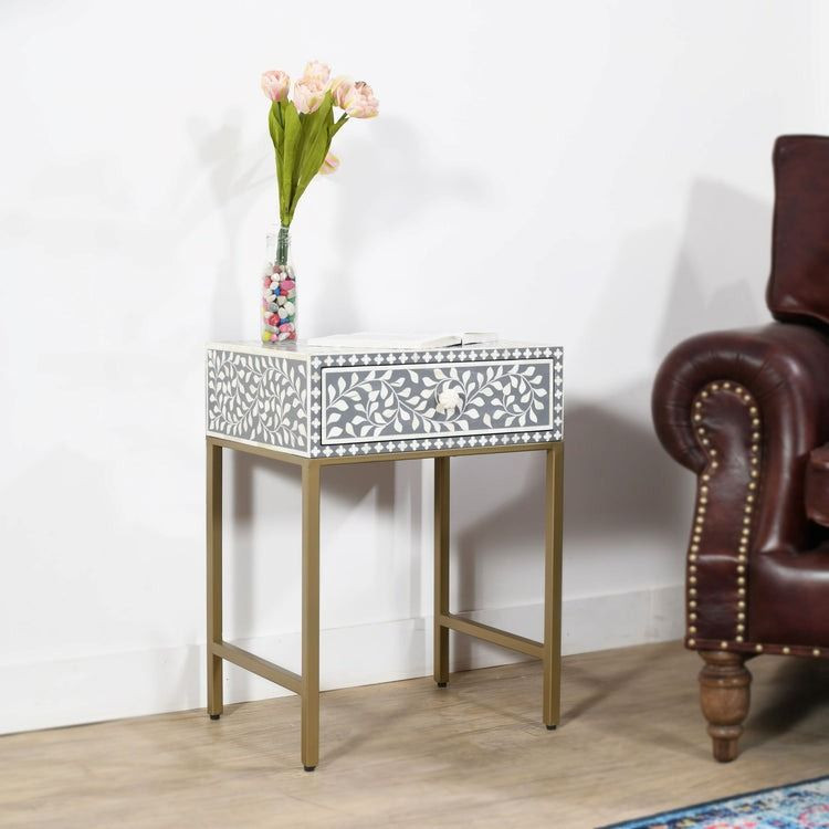 Buy Luxury Bone Inlay Bedside Table | Handmade Jodhpur Bone Inlay ...