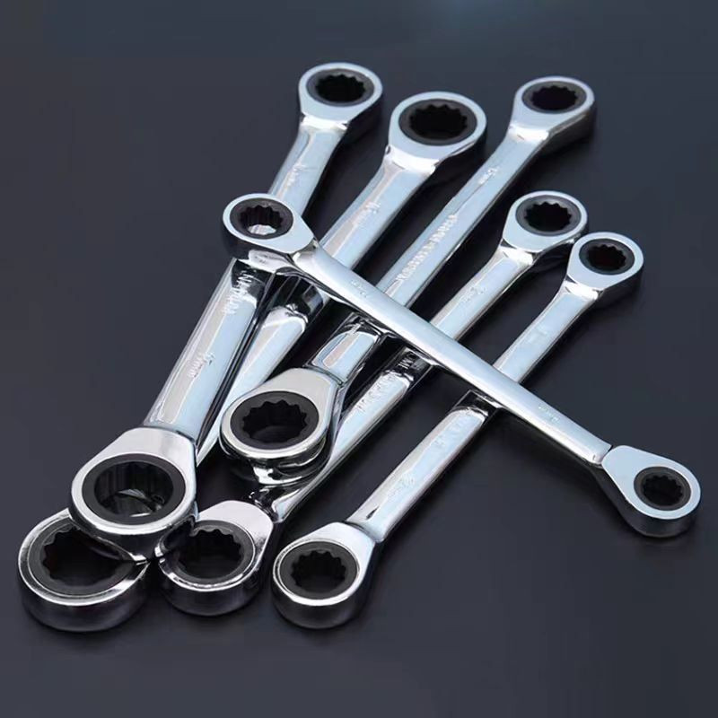 Buy Universal Long Gear Wrench Tools Double End Head Spanner Ratchet ...