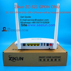 Buy Zc-521 Gpon 1ge+3fe+1phone+wifi Onu Ont Zikun As Huawei Hg8546m Gpon Ont Modem from SEELUN ...