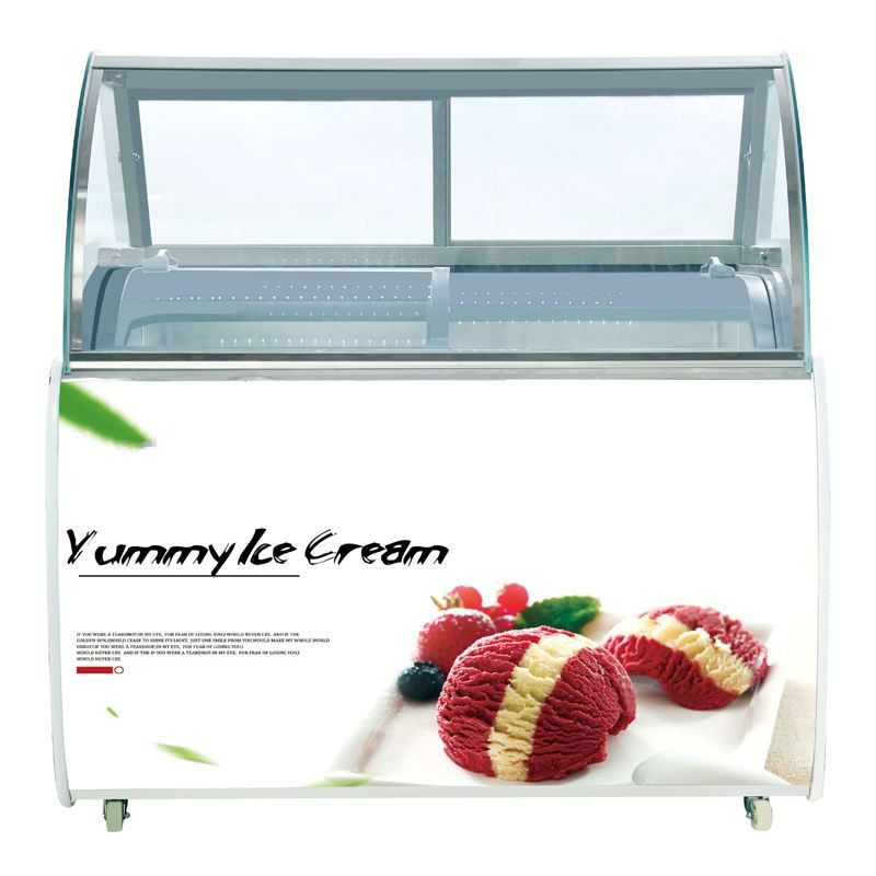 Buy Commercial Ice Cream Display Cabinet With Freezer Gelato Cabinet ...