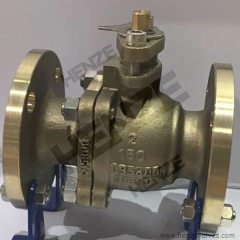 Buy 2 Pc Rf Ff Flanged Bronze Ball Valve from Henze Valves Corporation, China | Tradewheel.com
