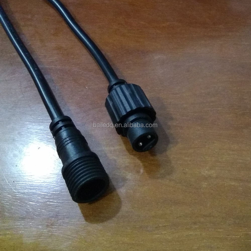 Buy 2 Pin M16 Waterproof Connector Electrical Wire With Molded ...