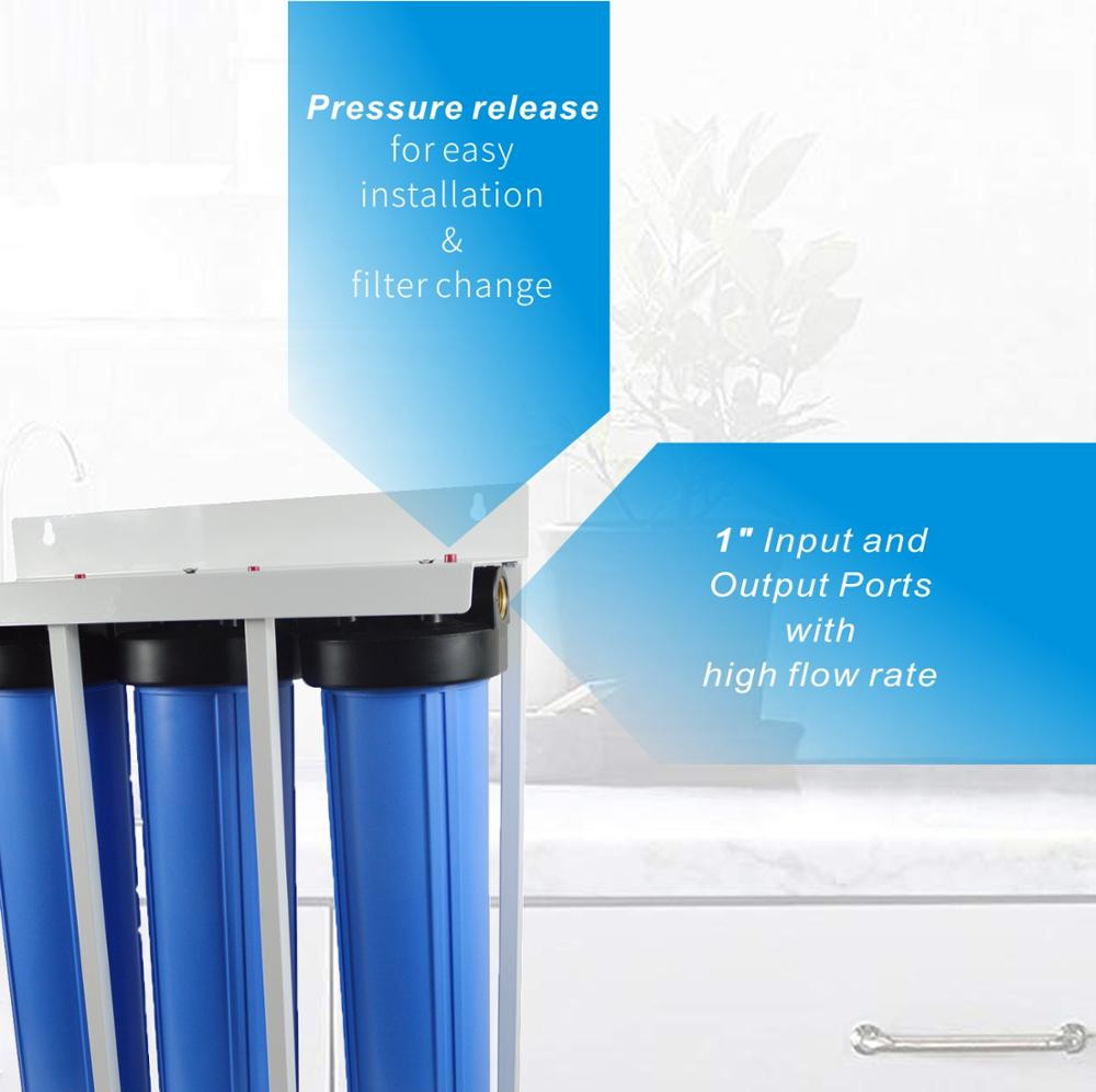 Buy 3-stage Whole House Water Filtration System 1" Port With Frame ...
