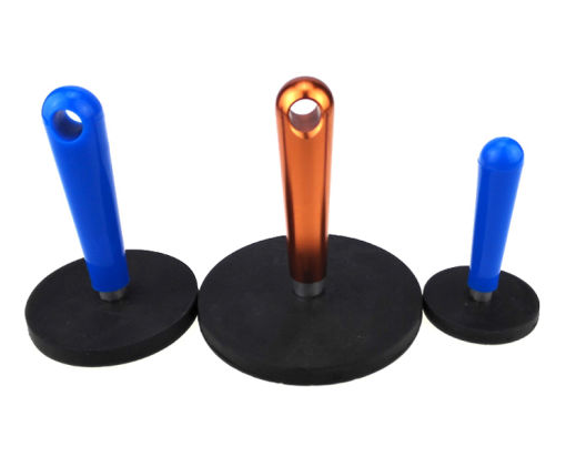 Buy 45kg Pull Force Diameter 88mm Rubber Coated Magnet Base With Outer ...