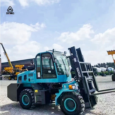 Buy All Terrain Off-road Forklift 4wd 3.5 Ton Rough Terrain Forklift from Shandong Shanqi ...