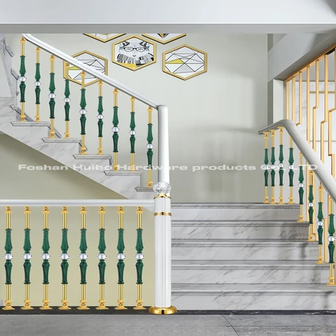 Buy Best Selling Luxury Real Brass Original Color Stair Railing Design ...
