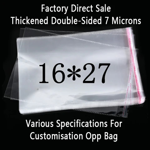 Buy Can Print Logo Opp Bag Transparent Plastic Garment Packaging Bag ...