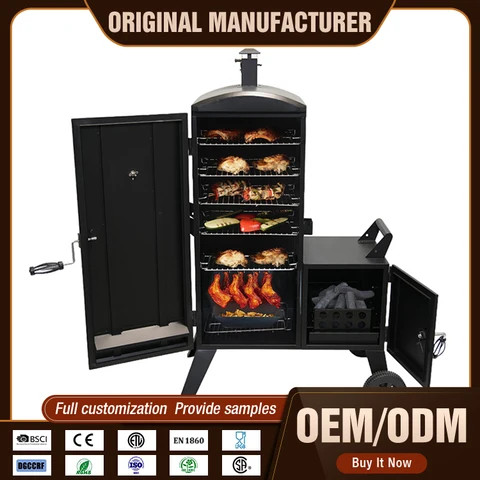 Buy Charcoal Bbq Grill Wide Body Vertical Offset Charcoal Barbecue ...