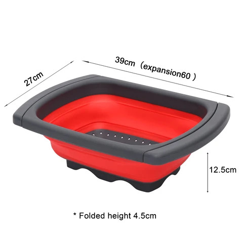 Buy Collapsible Colander Telescopic Folding Sink Drain Bucket Kitchen ...