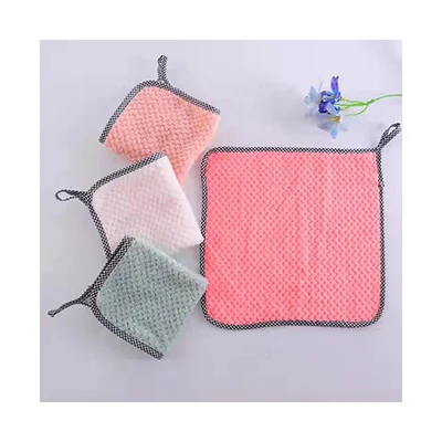 Buy Coral Velvet Rag Dish Cloth Household Kitchen Lazy Rag Thick ...