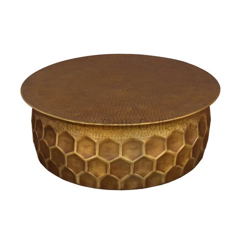 Buy Custom Manufacturers Hammered Metal Coffee Table Diamond Embossed ...