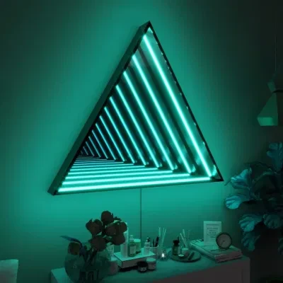 Buy Decorative Triangle Rgb Lighted Infinity Bathroom Vanity Smart ...
