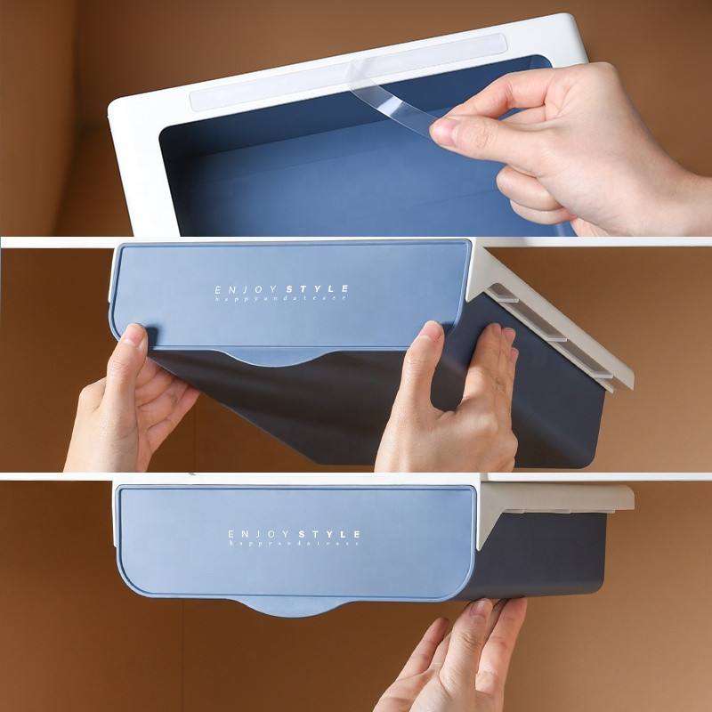 Buy Drawer Pencil Tray Self-adhesive Pop-up Hidden Desktop Organizer ...