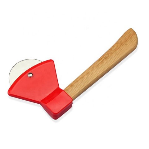 Buy Eco-friendly Premium Sharp Pizza Slicer Cutter Bamboo Handle ...