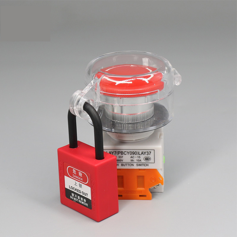 Buy Electrical Push Button Safety Emergency Stop Lockout Fits 22mm 30mm ...