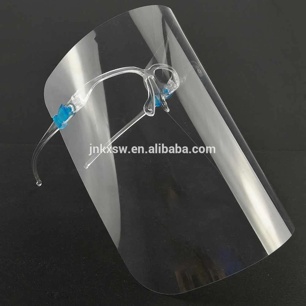 Buy Face Shields With Glasses Frames Ultra Clear Plastic Glass Face ...