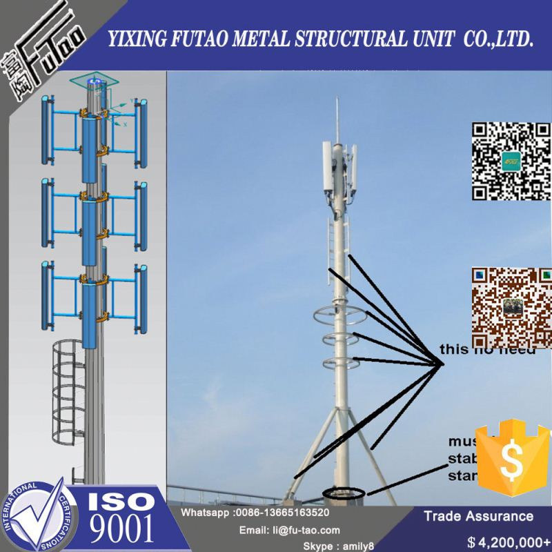 Buy Galvanized Gsm Repeater Indoor Antenna Tower Pole from Yixing Futao ...