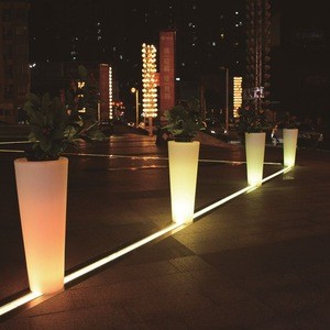 Buy Garden Flower Planter With Lighting Pe Plastic Remote Control Led ...