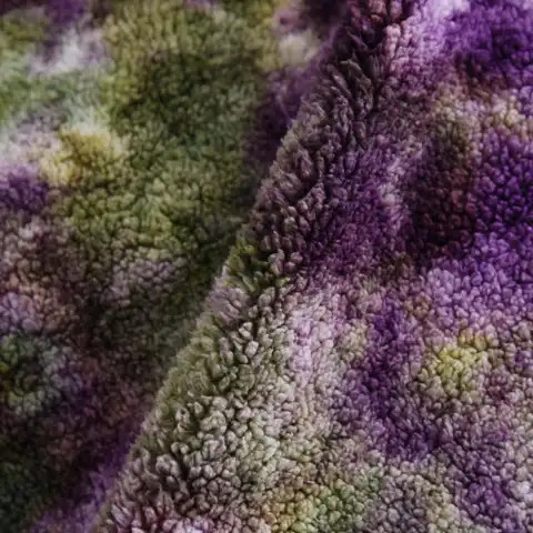 Buy Hand Dyed Changing Color Fleece Fabric For Fashion Jacket from ...