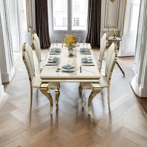 Buy Home Furniture Wedding Dinning Table Modern Marble Table Set Luxury ...