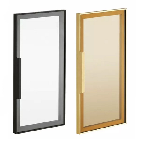 Buy Minimalist Aluminum 5mm Glass Frame Door For Kitchen Cabinet Doors ...