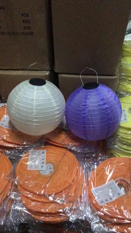 Buy Rechargeable Solar Powered Lantern Waterproof Chinese Round Led ...