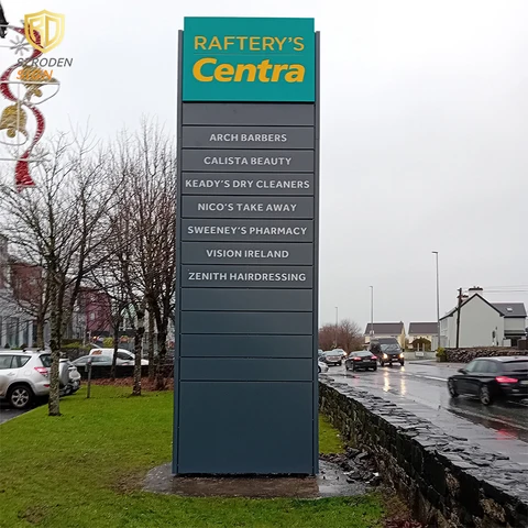 Buy Shenroden Big Totem Led Illuminated Pylon Mall Sign Steel Structure ...