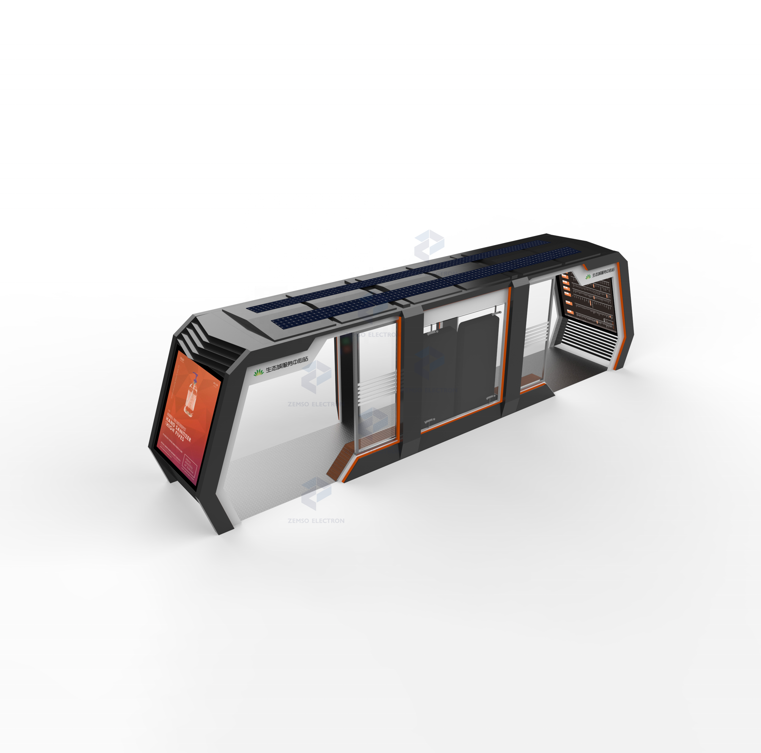 Buy Smart City Bus Stop Modern Solar Powered Bus Stop Shelter Design ...