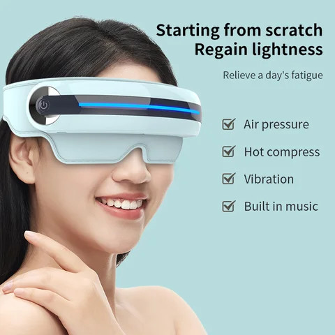 Buy Unique Features Heated Head Eye Massager Foldable Electric Heated ...