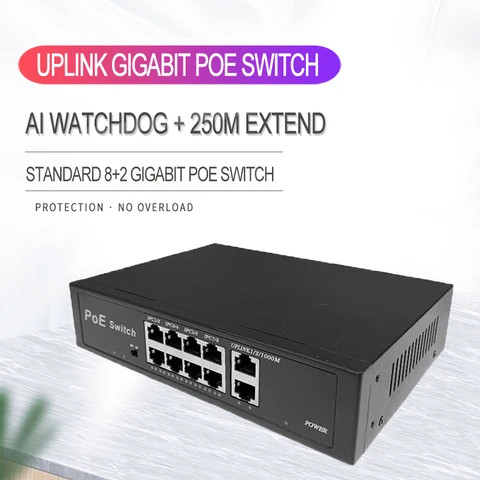 Buy Unmanaged Poe Switch 8 Port 8fe + 2 Ge Uplink Ap-1028ke from ...