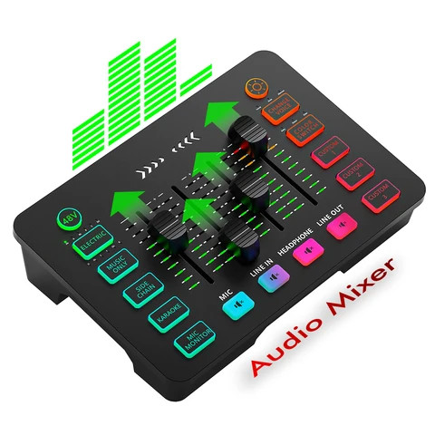 Buy Usb Digital Audio Sound Card Mixer For Live Streaming Interface ...