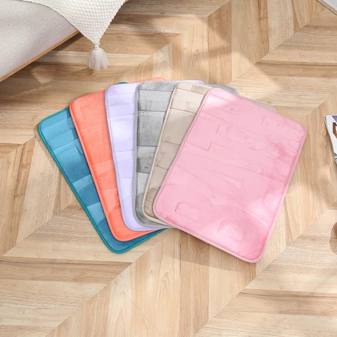 Buy Water Absorb Memory Foam Bath Mat With Memory Effect Non Slip For ...